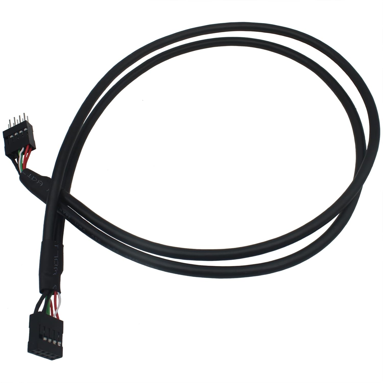 Amazon.com: FDXGYH USB Header Extension Cable Black USB 2.0 9-Pin Male ...