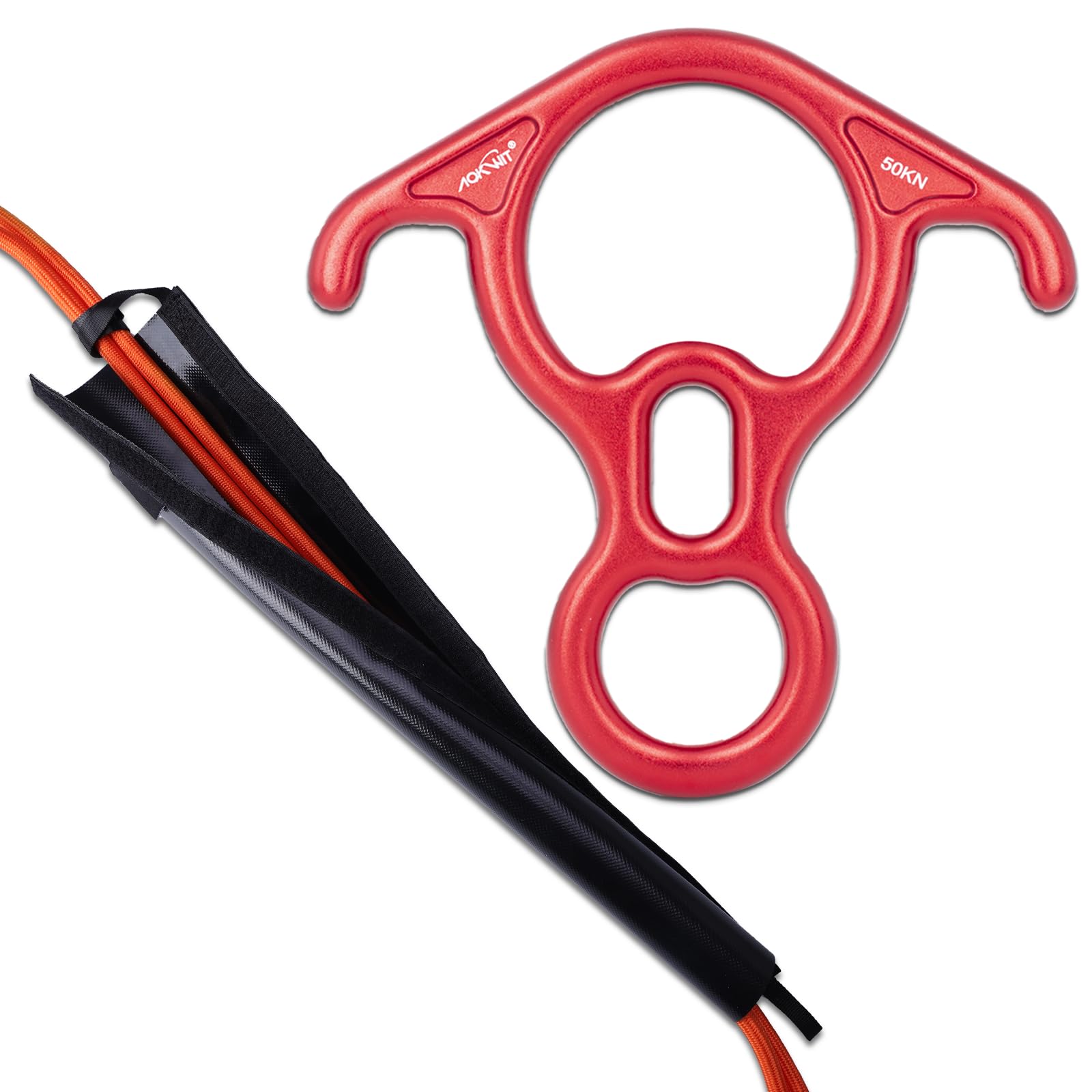 Amazon.com : Climbing Descender 50KN Aluminum Alloy Figure 8 Descender ...