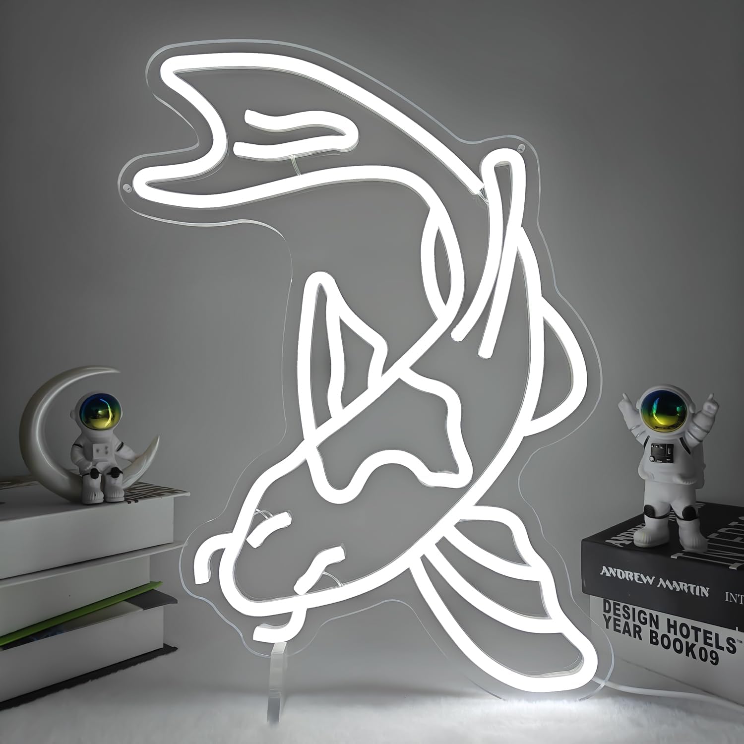Amazon.com: Koi Fish Neon Sign Fish Neon Lights Signs for Wall Decor ...