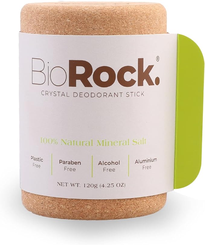 BioRock. Crystal Natural Deodorant Stone - Unscented Plastic and ...