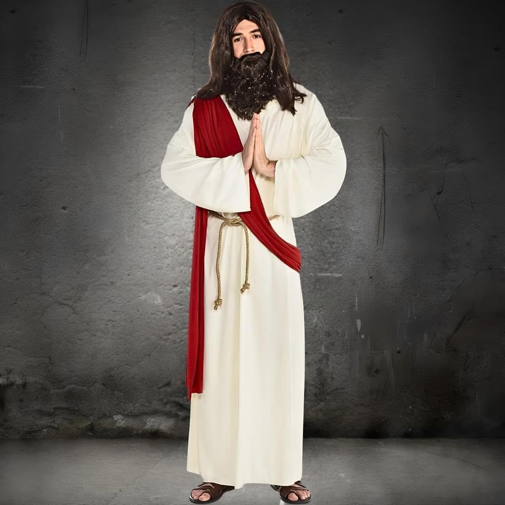 Full-Length Jesus Costume - Standard Size, Washable and Comfortable to ...