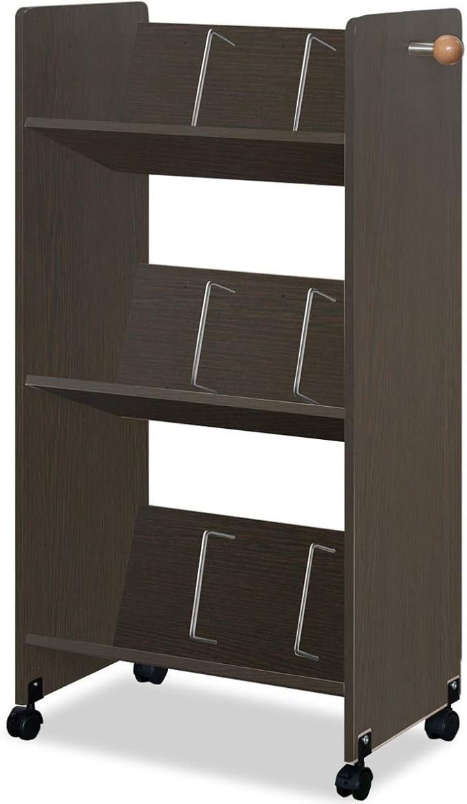 Amazon.co.jp: ottostyle.jp ファイルラック A4 デスク周りをスッキリ整頓 ファイルワゴン キャスター付き ファイル収納 [3段] [ダークウォールナット] : 文房 ...