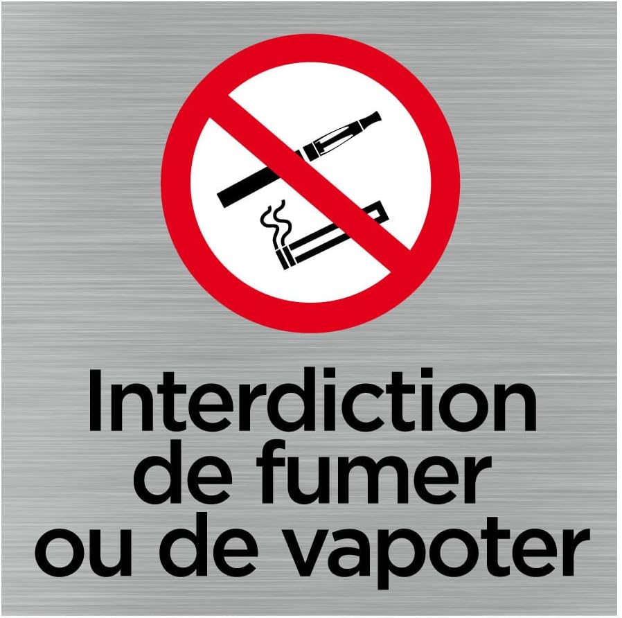 Pictogramme Interdit de fumer/vapoter (Q1062). Signalisation Porte 150 ...
