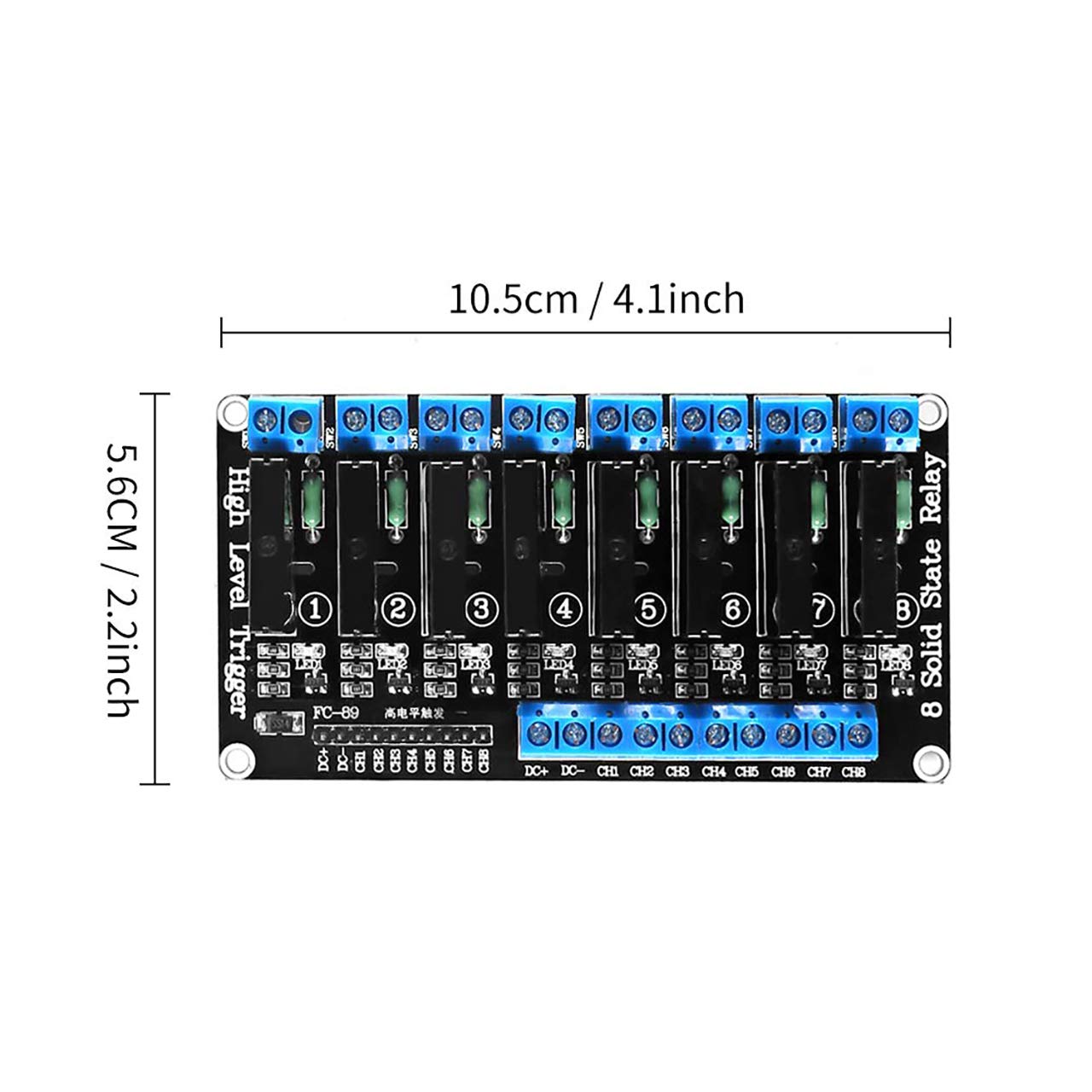 Snapklik.com : AITRIP 2PCS 8 Channel 5V Solid State Relay Module Board ...