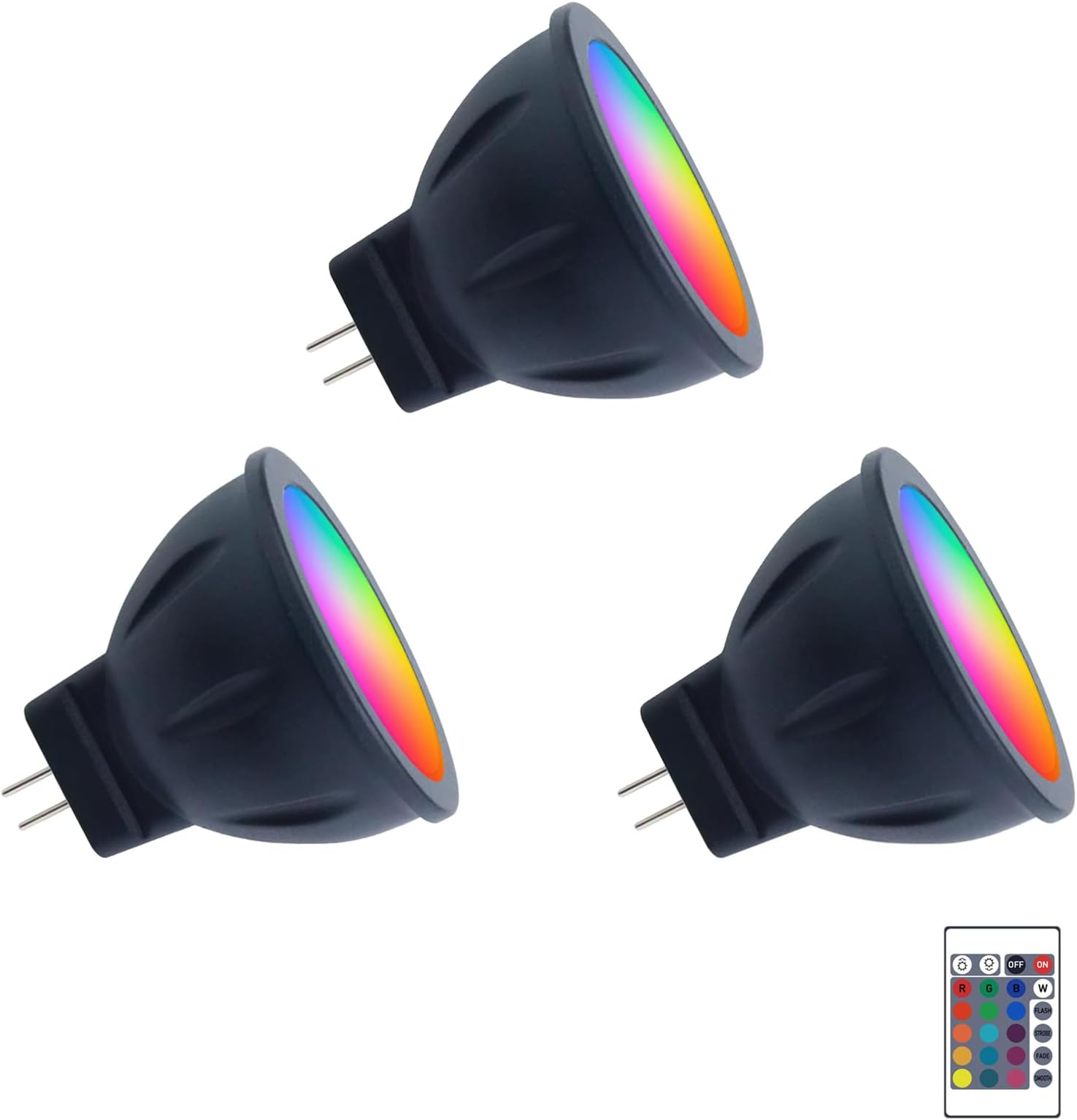 Makergroup RGB MR11 LED Bulbs Color Changing, GU4 Bi-pin Base, Warm ...