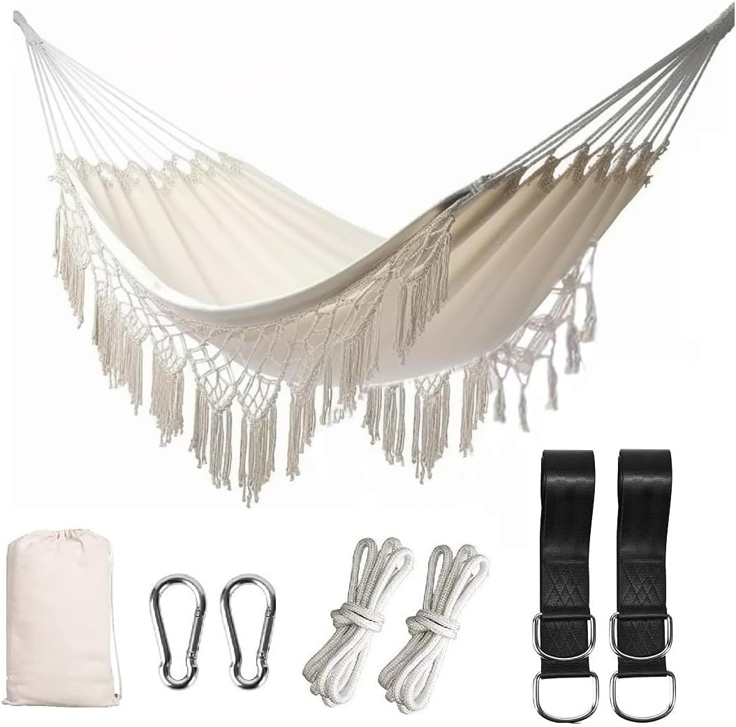 Amazon.com : Boho Hammock Handmade Tassels and Fishtail Knitting Deluxe ...