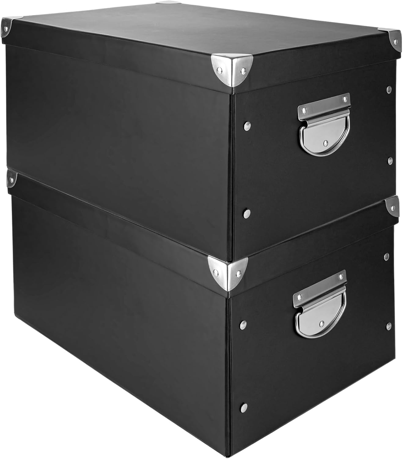 Amazon.com: STARVAST 2 Pack Storage Boxes with Lids, Collapsible ...