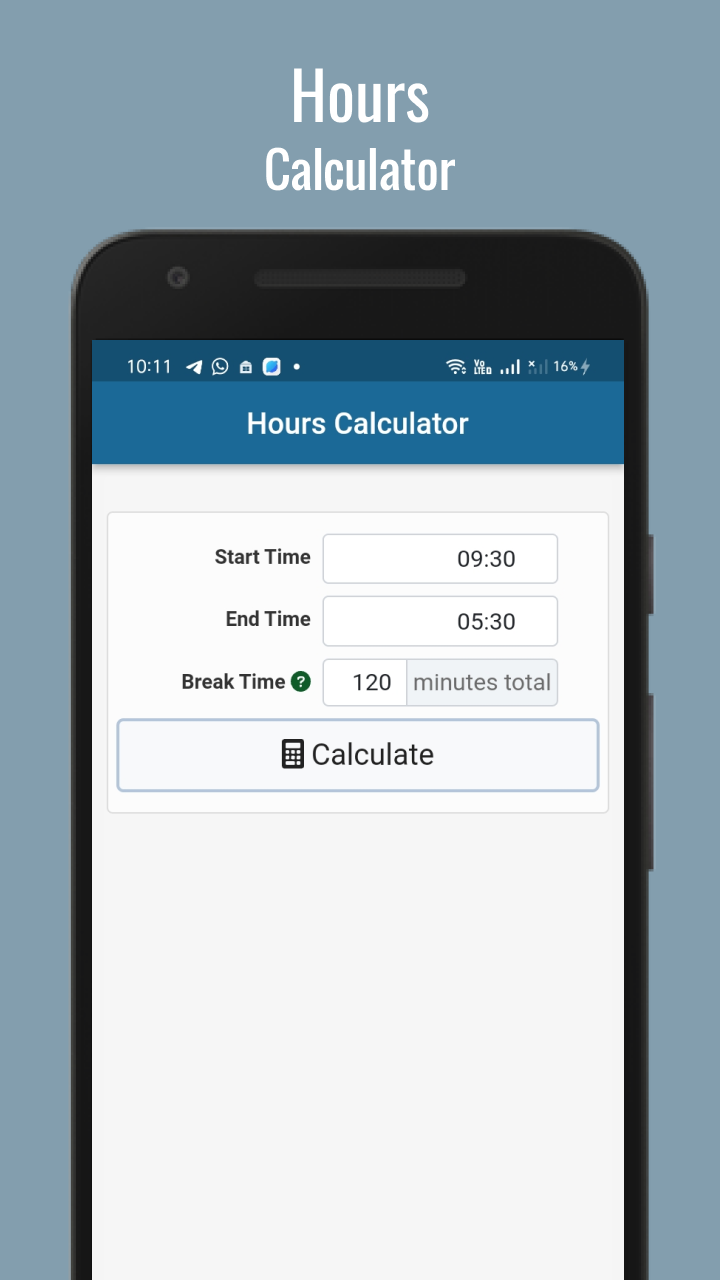Hours Calculator - App on Amazon Appstore