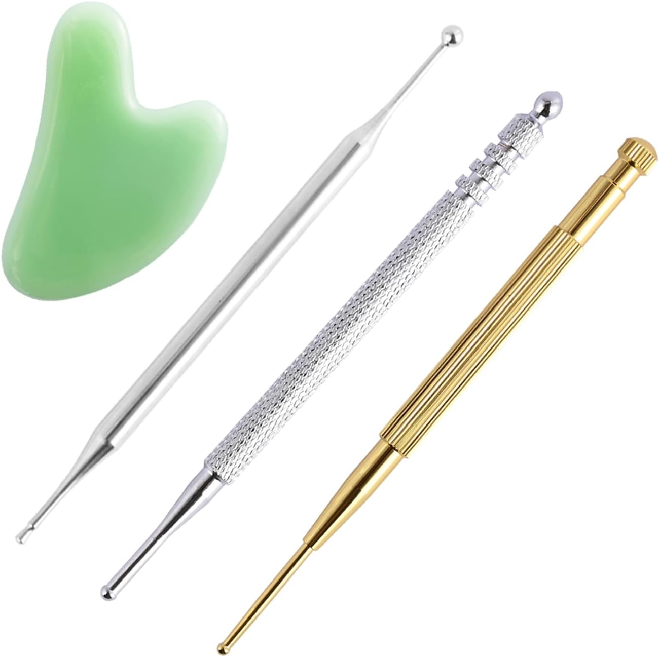 Amazon.com: 4PCS Facial Reflexology Massage Tool, Stainless Steel ...