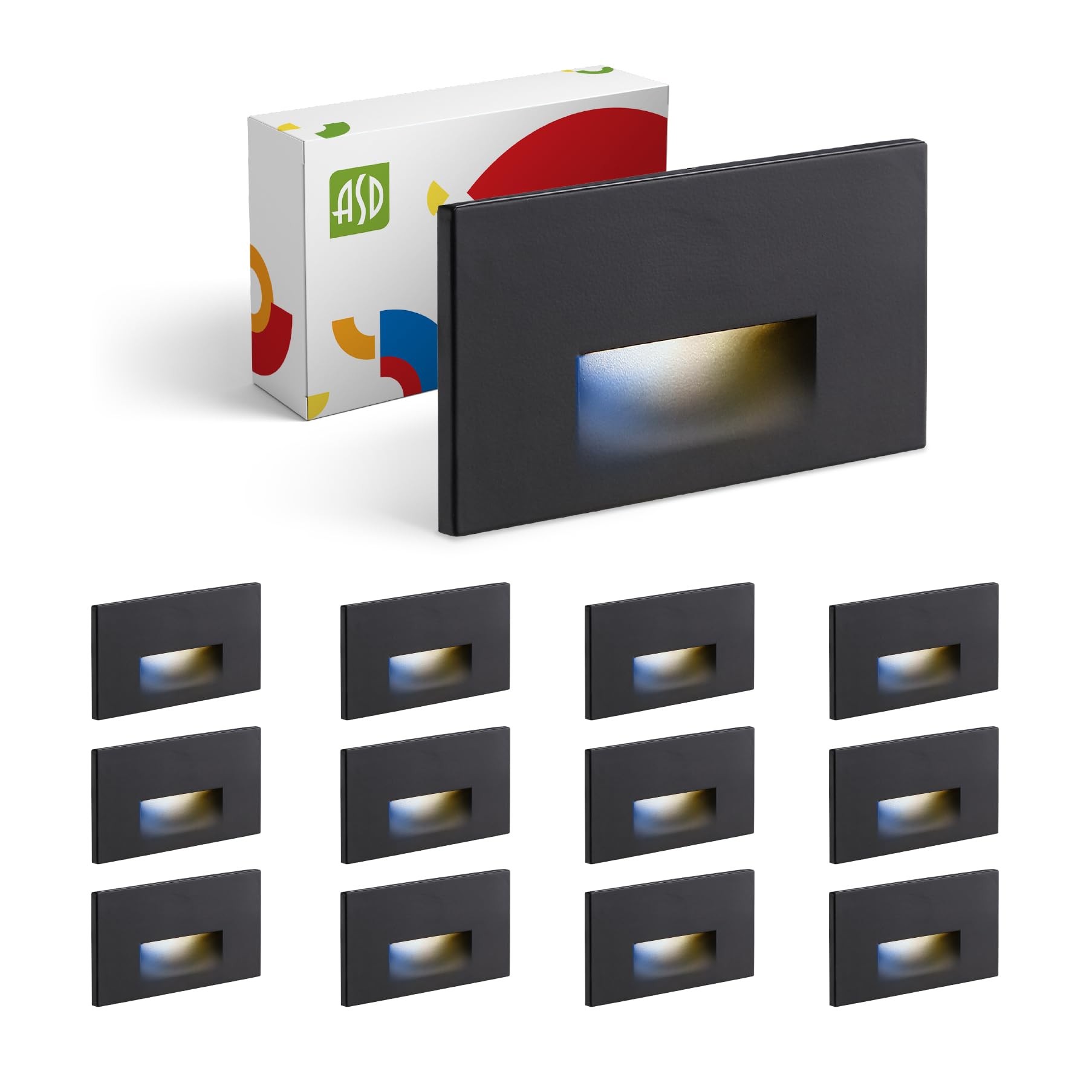 ASD LED Recessed Step Light Fixture | 3W 120LM 3000K-5000K 120V | 3CCT ...