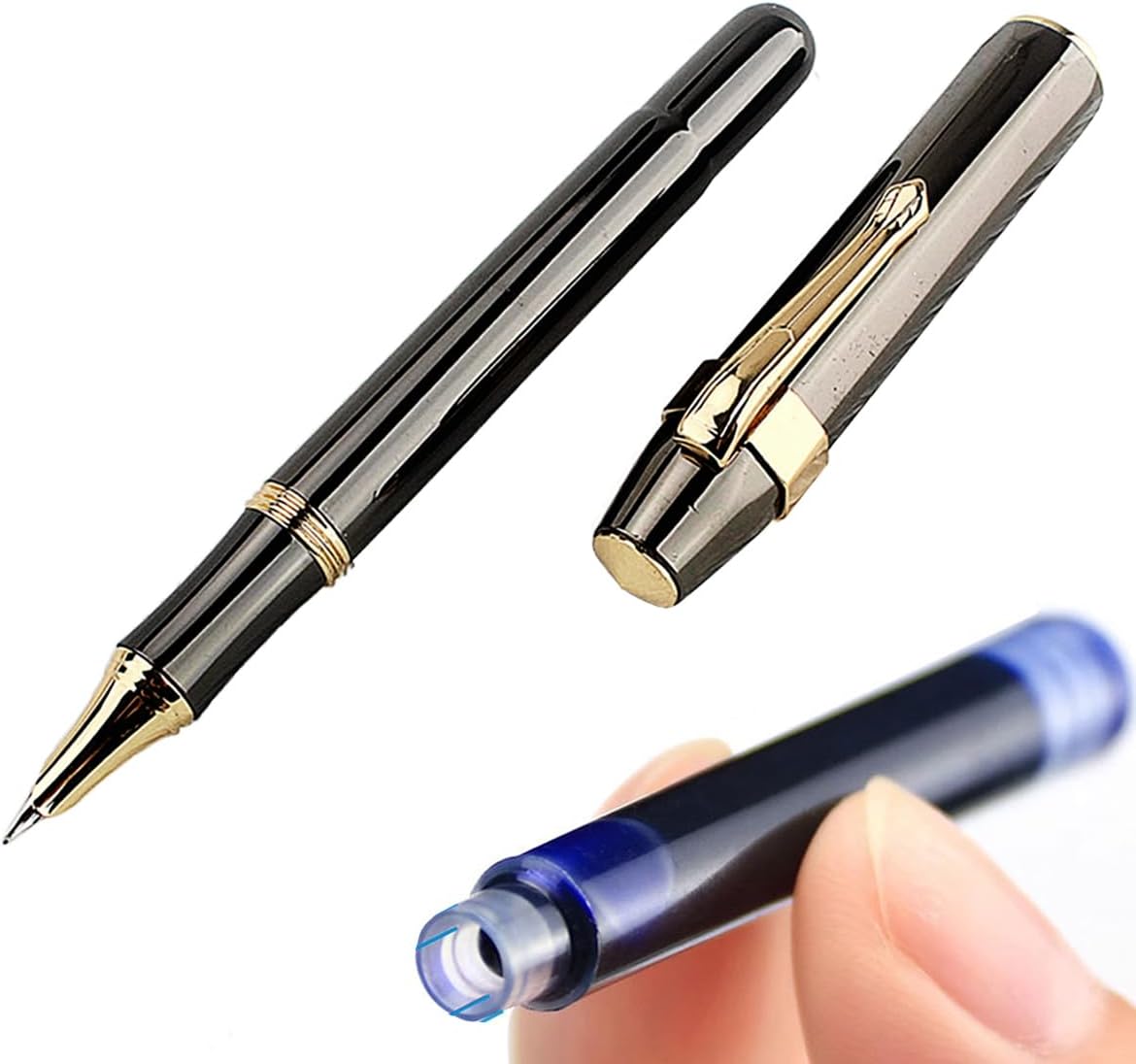 Lozafot Pluma Fuente mini, Estilográfica de Punta Fina, Estilo Clásico ...