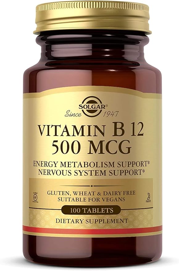 Amazon.com: Solgar Vitamin B12 Tablets, 500 mcg, 100 Count : Health ...