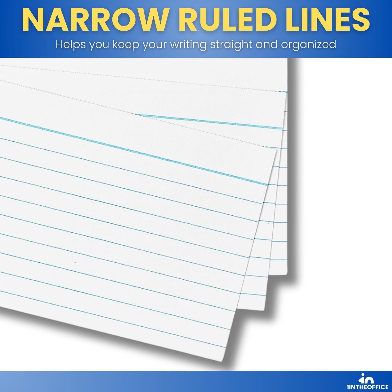 Snapklik.com : 1InTheOffice Index Cards 3x5, Ruled Lined Flashcards ...