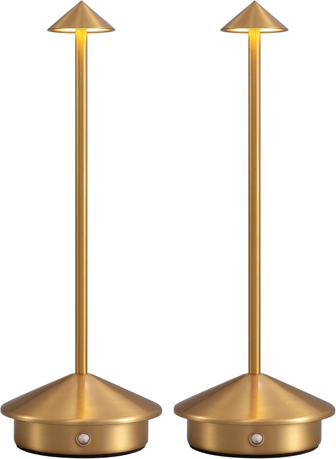 VISDANFO Modern Cordless Table Lamp Set of 2, Portable LED Desk Lamps ...