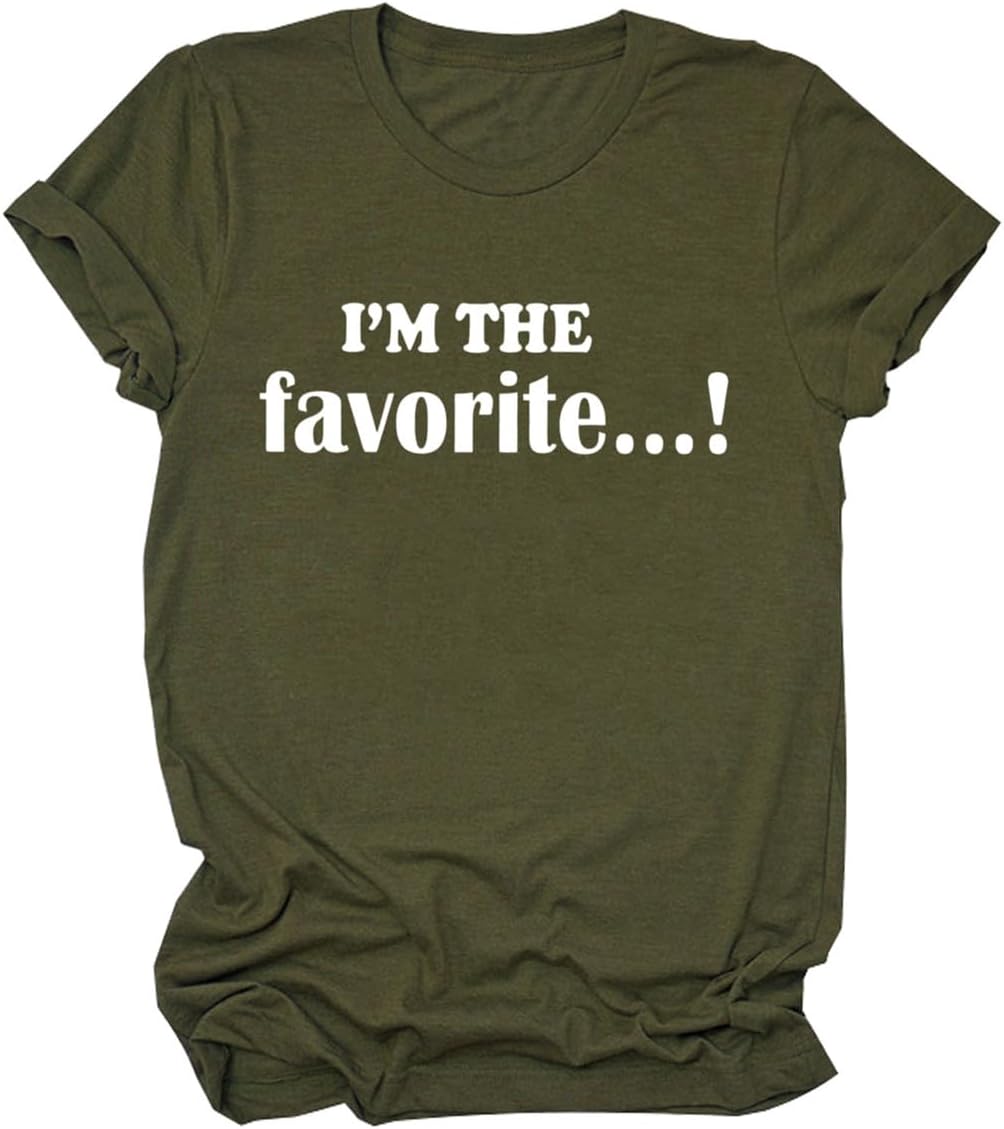 Amazon.com: I'm The Favorite T-Shirts for Women Funny Family Matching ...