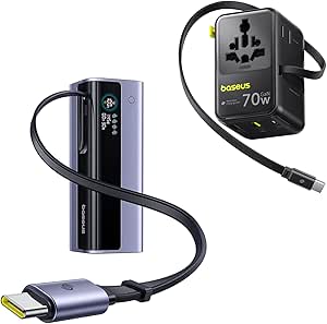 Amazon.com: Baseus Portable Charger 20,000mAh 145W and Baseus Universal ...