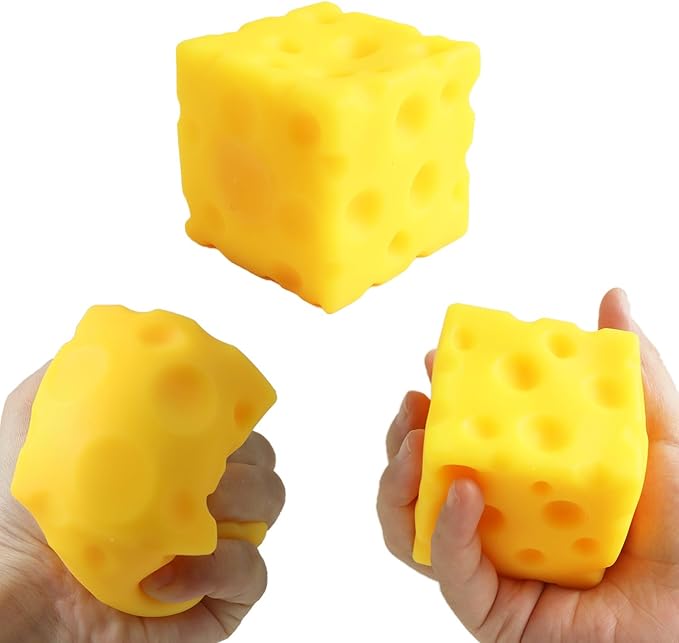 Amazon.com: Cheese Squeeze Toy, Soft Novelty Toy, Fake Cheese Stress ...