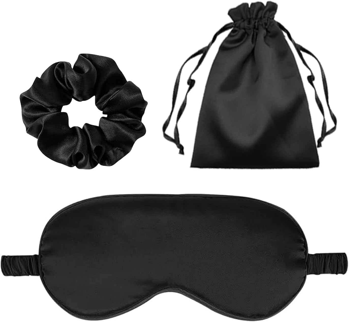 Amazon.com: 3Pcs Satin Eye Mask Silk Sleep Masks Set Silky Blindfold ...