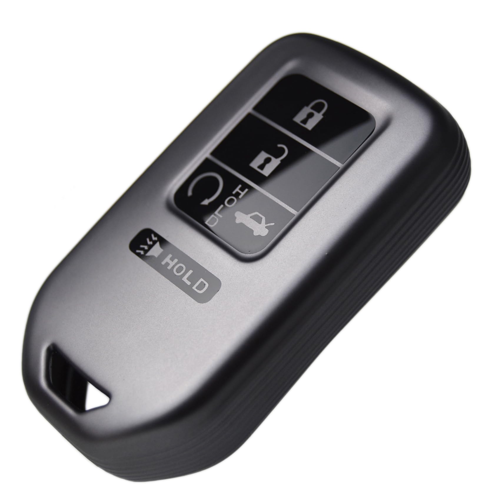 Amazon.com: Sleek Metallic Silver Black(Titanium Color) Key Fob Cover ...