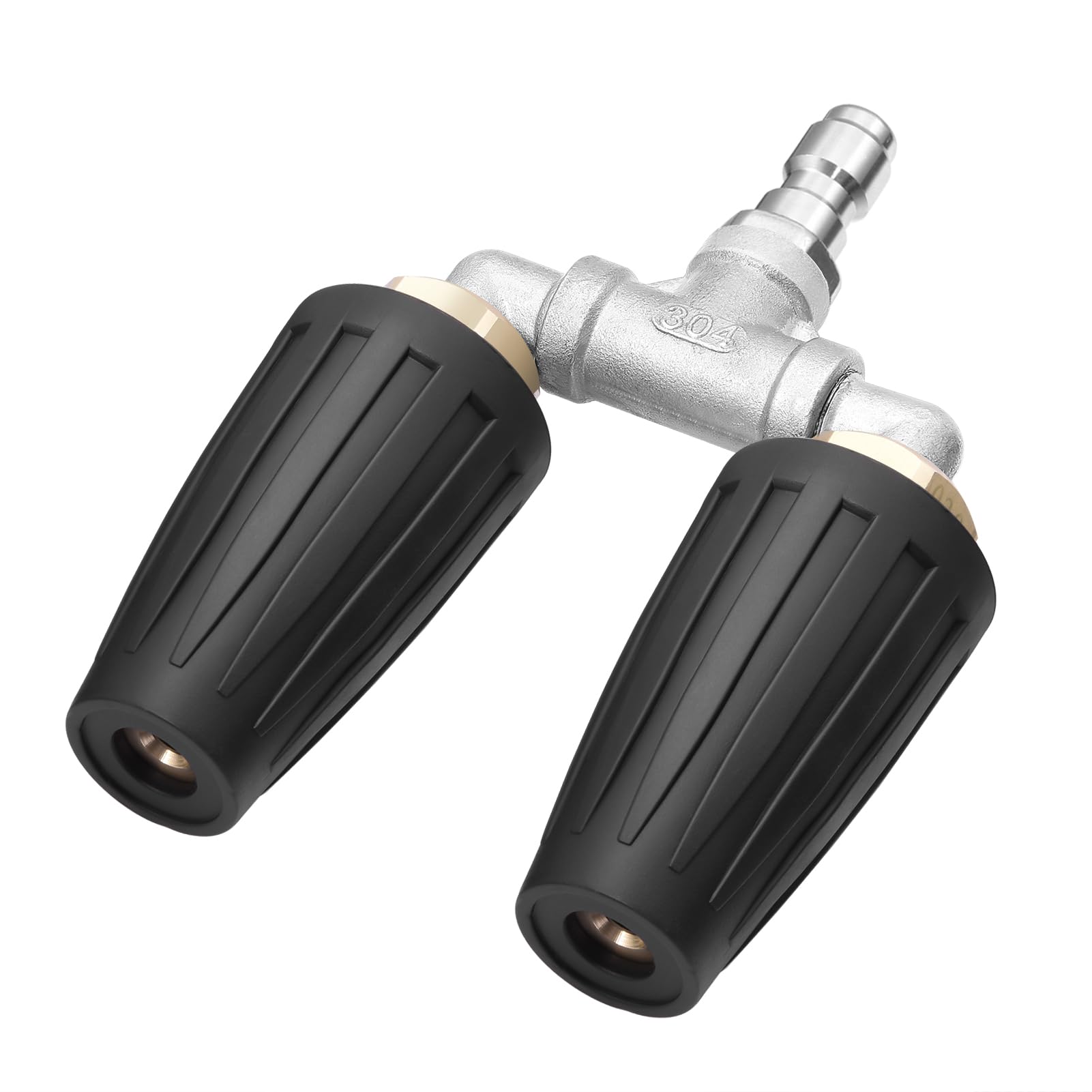 Amazon.com: Pressure Washer Tips Dual Turbo Nozzle, 360° Rotating Spray Turbo 1/4" Quick ...