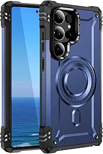 Amazon.com: KUXNGUYI Magnetic Case for Samsung Galaxy S25 Ultra Cover with Kickstand, Support ...