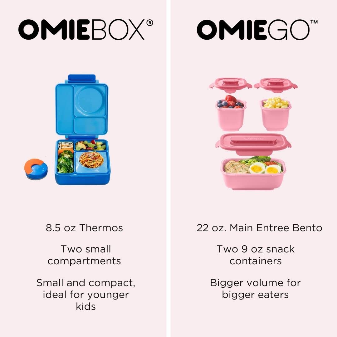 OmieBox OmieGo Connecting Bento Box Food Storage Containers | Snack ...