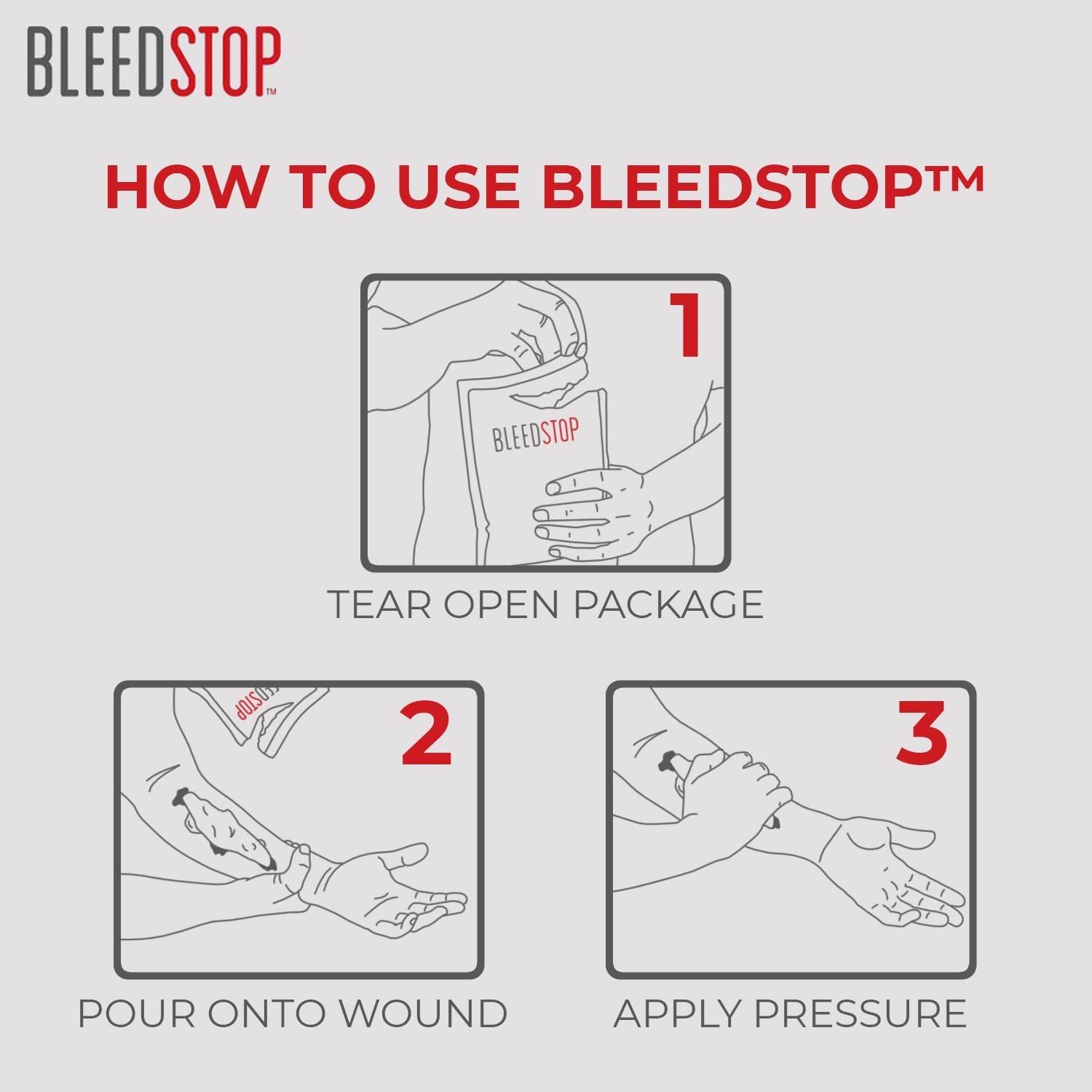 Snapklik.com : BleedStop First Aid Powder For Blood Clotting, Trauma ...