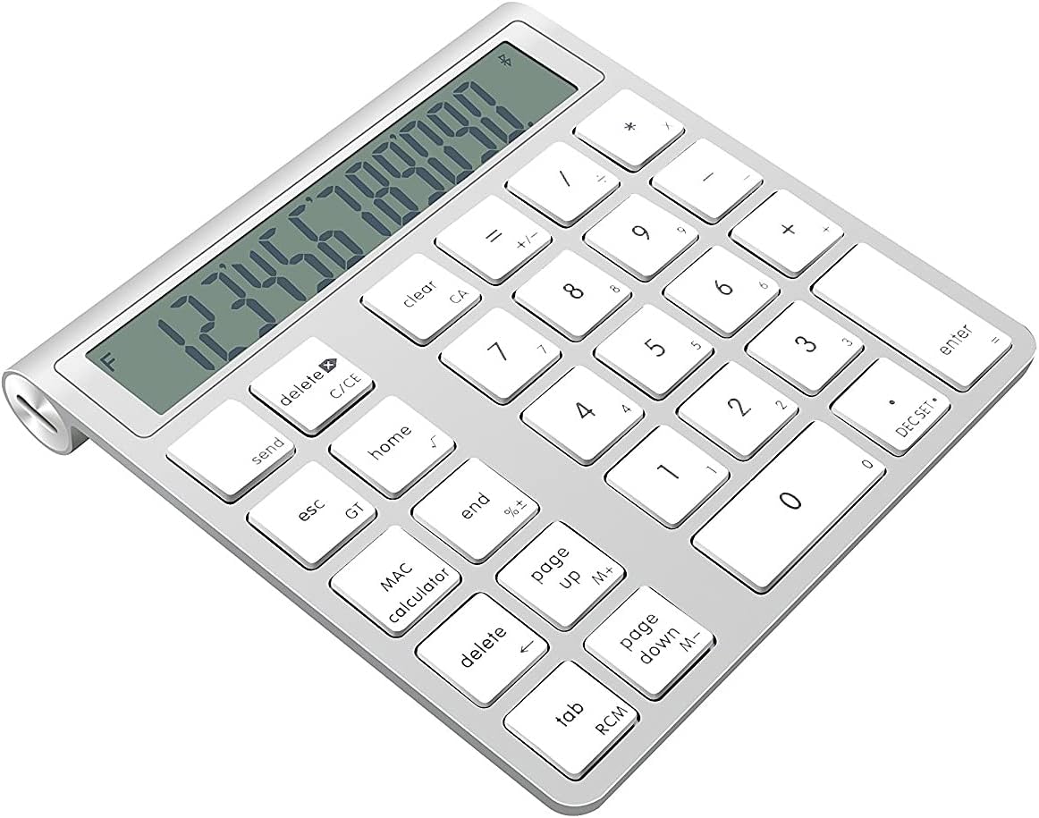 Clavier numérique et Calculatrice sans Fil Bluetooth Combo en Aluminium ...