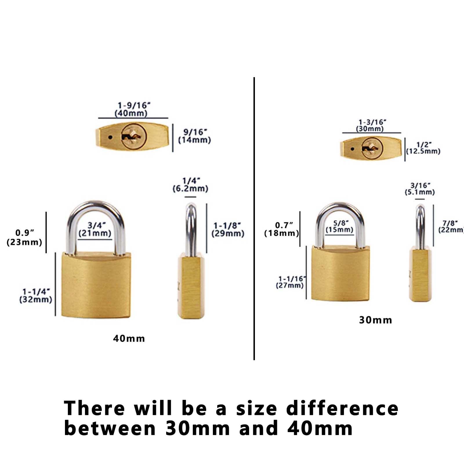 Snapklik.com : SEPOX 16 Pcs Pack Heavy-Duty Solid Brass Padlocks