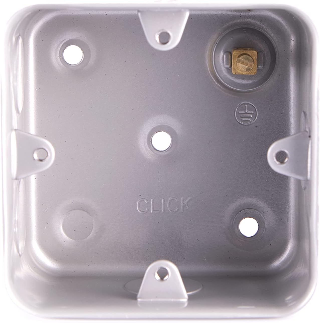 CDL Micro 40mm Metal Clad Mounting Pattress Back Box 1 Gang Fixed Lugs ...