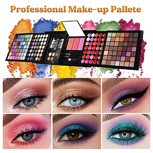 All In One Makeup Kit, 177 Color Matte Shimmer Eyeshadow Palette Blush ...