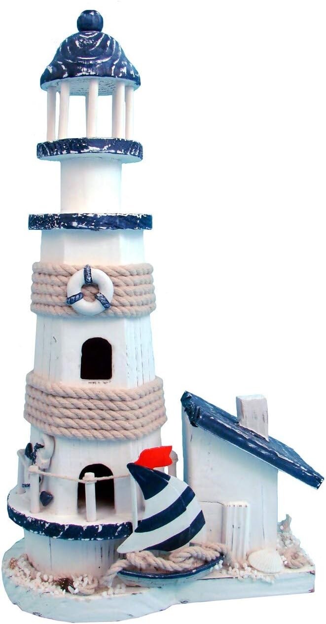Amazon.com: Ocean Blue Plastic Nautical Lighthouse Multi Color Coastal ...