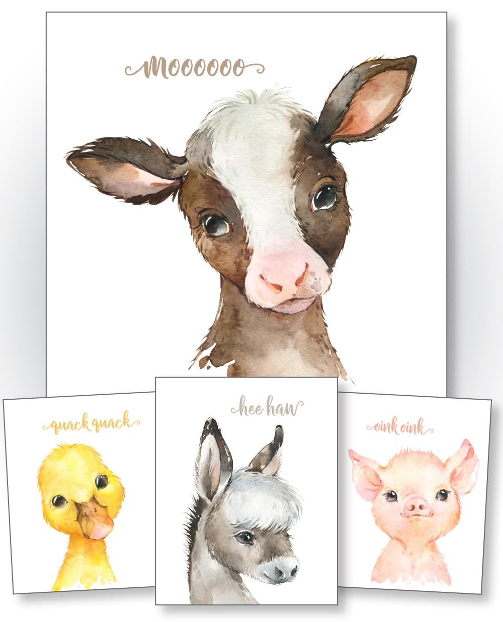 Confetti Fox Baby Farm Animals Nursery Decor Wall Art - 8x10 Unframed ...