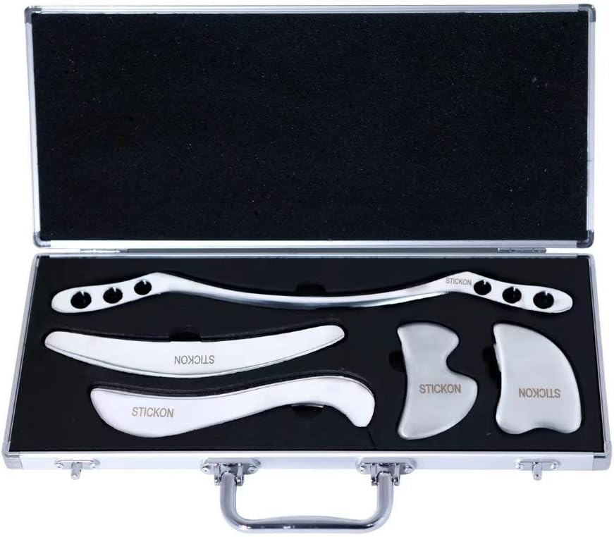 Amazon.com: STICKON Stainless Steel Gua Sha Scraping Massage Tool Set ...