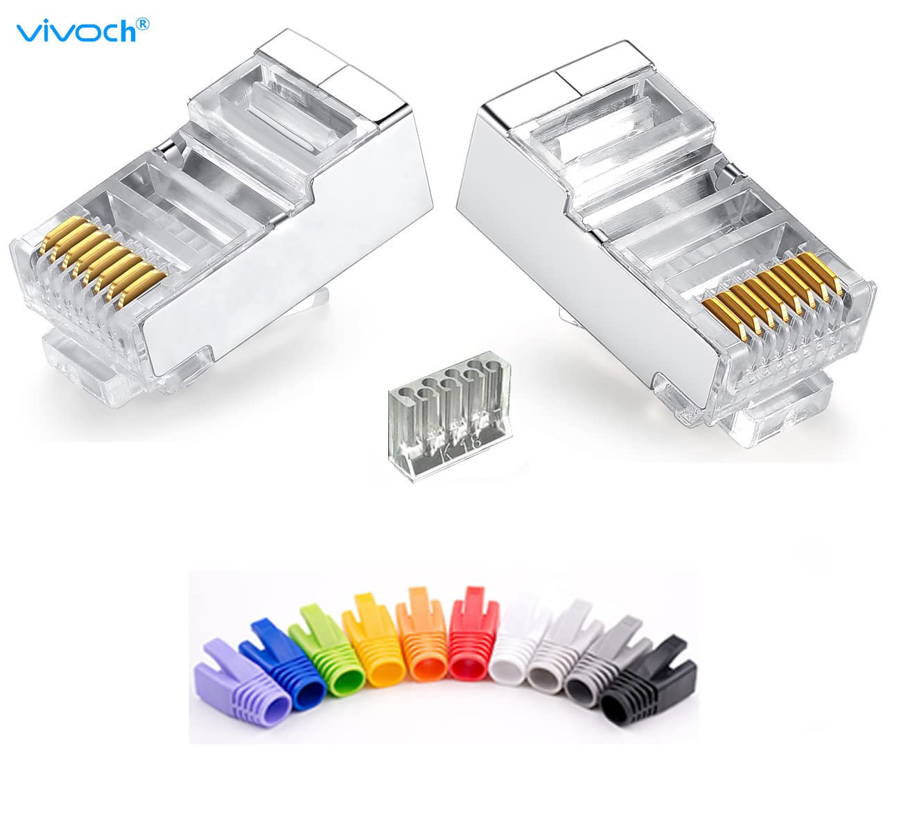 50 Pcs Cat6 RJ45 Connectors, Cat6 RJ45 Plugs, Cat6 | Ubuy Nepal