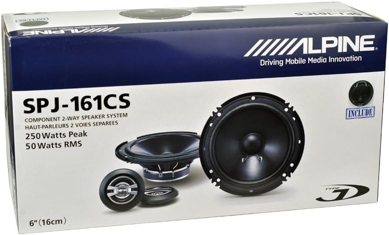 Amazon.com: Alpine SPJ-161CS 2-WAY Car Audio Component Speaker System ...