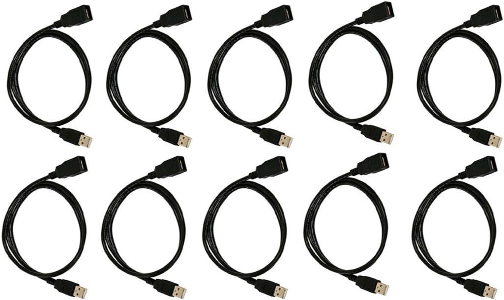 Amazon.com: C&E 10 Pack USB 2.0 A Male to A Female Extension 28/24 AWG ...