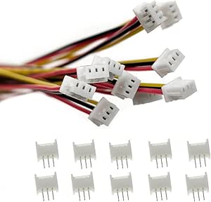 Amazon.com: JST 1.25mm 2/3/4 Pin Micro Electrical Male Connector with UL1571-26AWG 20cm Wire ...