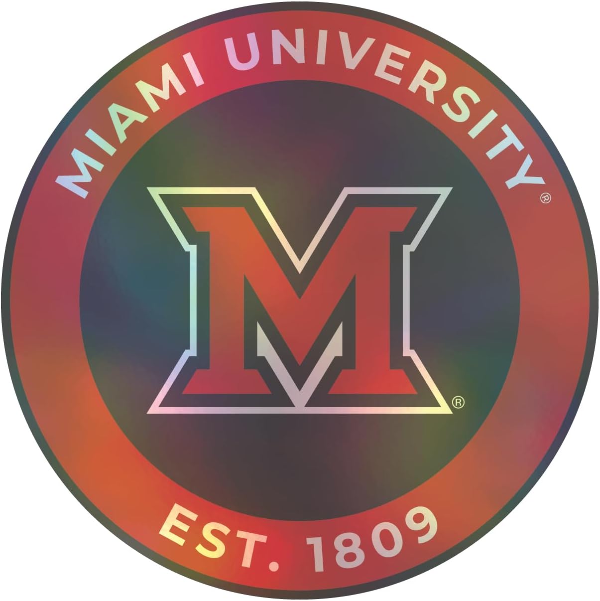 Amazon.com: Miami University of Ohio 2-Inch Holographic Vinyl Decal ...