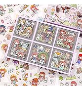 Amazon.com: Kawaii Stickers Set (100 Sheets) - Cute PET Transparent ...