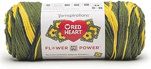 Amazon.com: Red Heart All-in-One Flower Power Yarn
