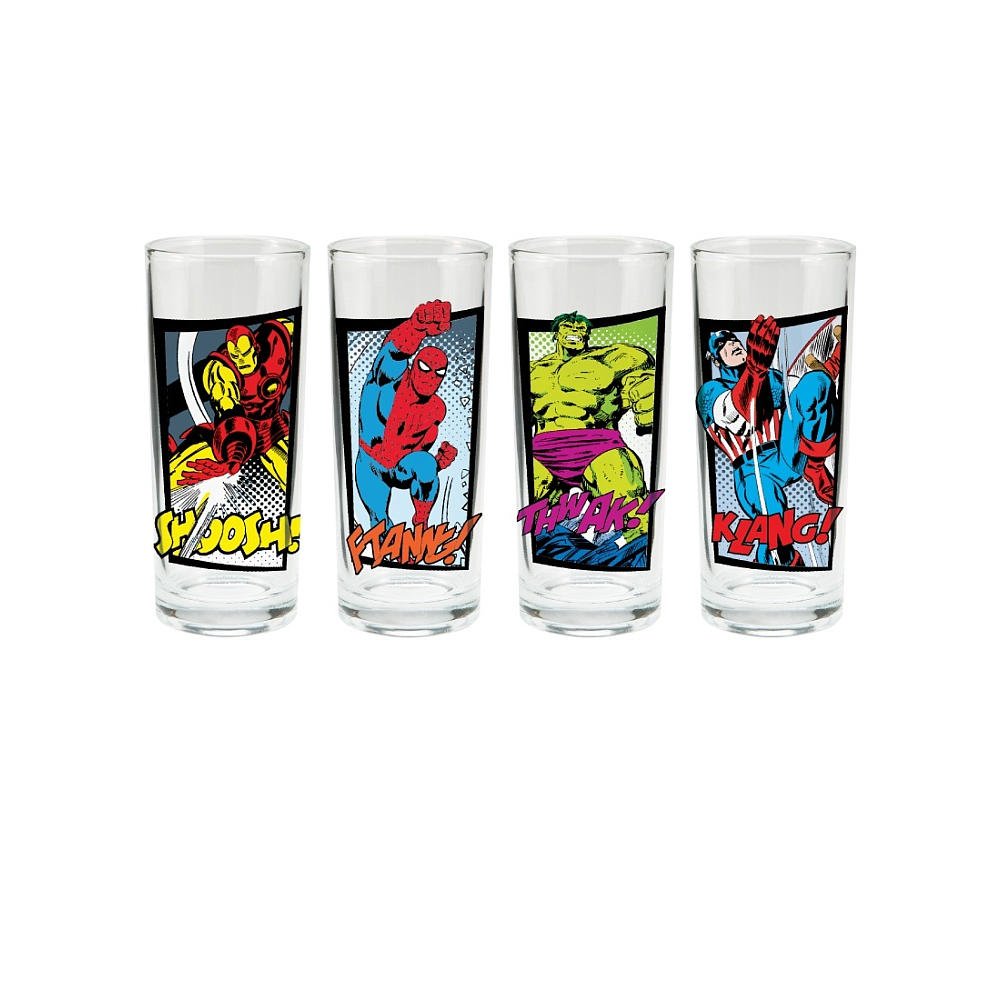 Buy Vandor Marvel Heroes 10-Ounce Glass Set, 4-Piece Online at Low ...