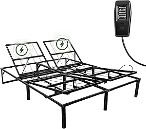 Amazon.com: Full Size Adjustable Bed Frame, Electric Bed Base with ...