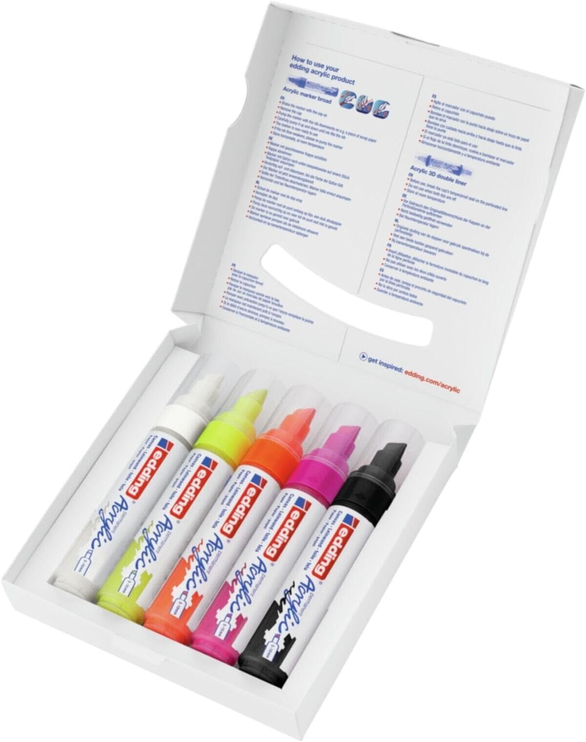 Amazon.com: edding 5000 acrylic marker broad - neon colours - acrylic ...
