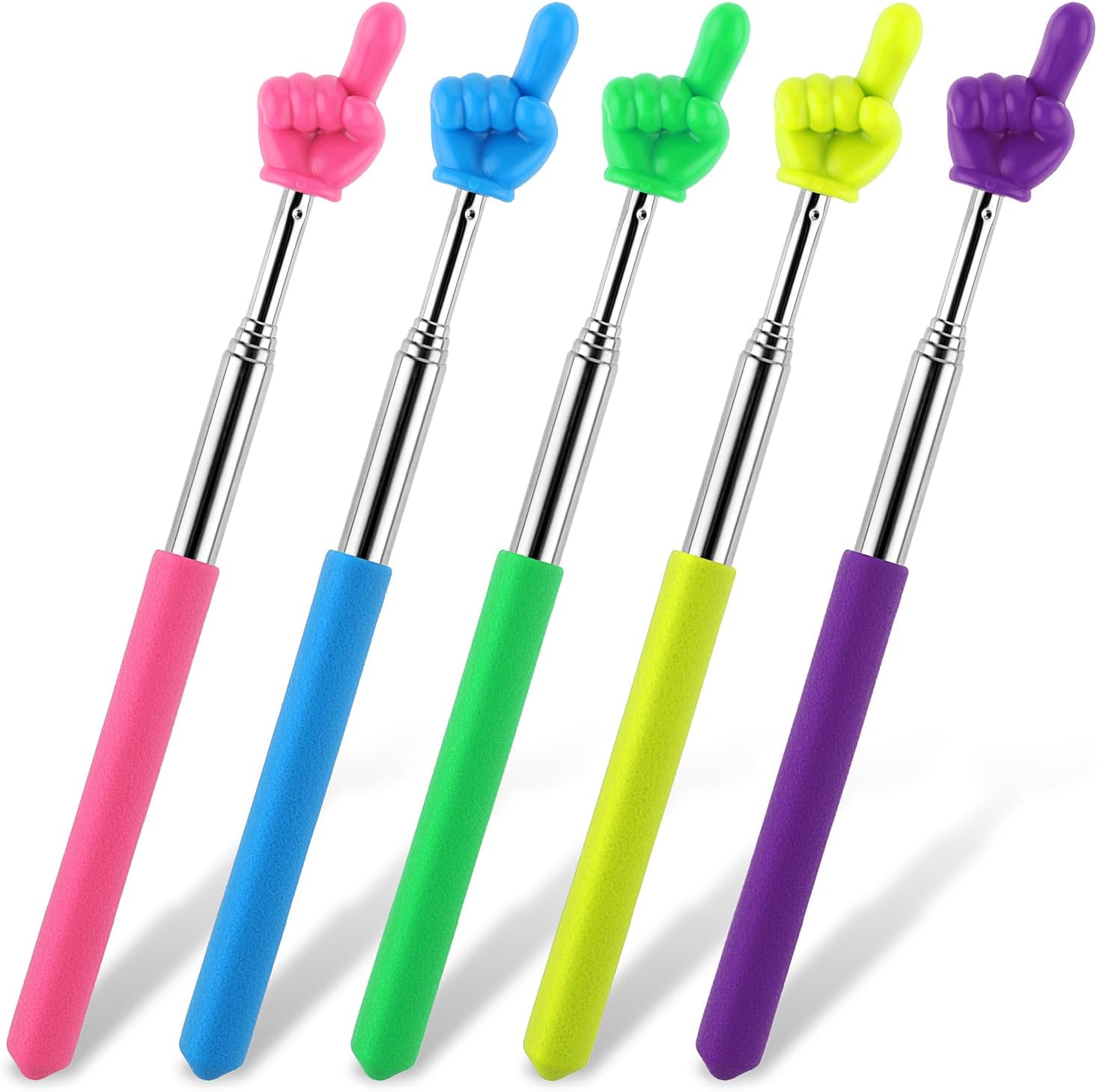 DSLSQD 5 Pieces Pointer Stick for Classroom, Retractable Teacher ...