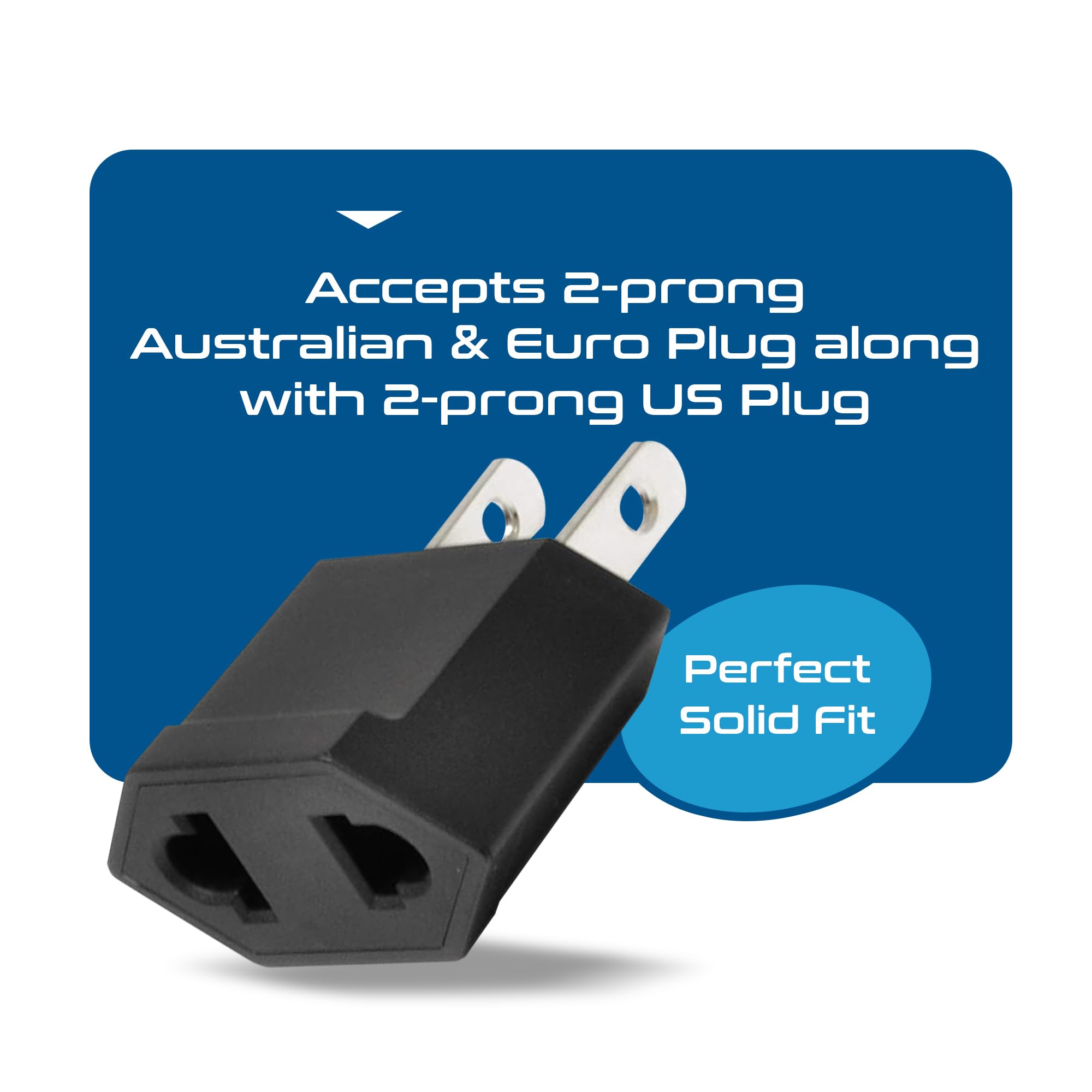 Snapklik.com : Ceptics European To US Plug Adapter Socket, Europe Asia ...