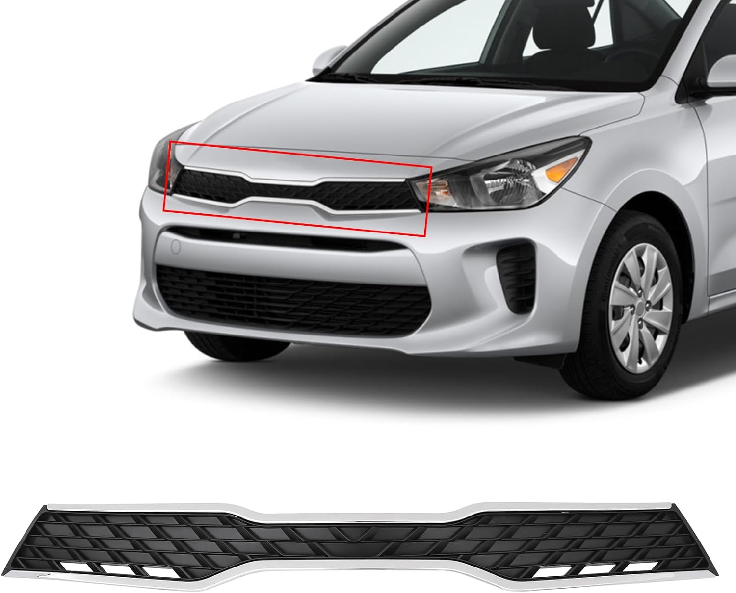 Amazon.com: FSHero Riding Front Bumper Upper Grill Mesh Grille with ...