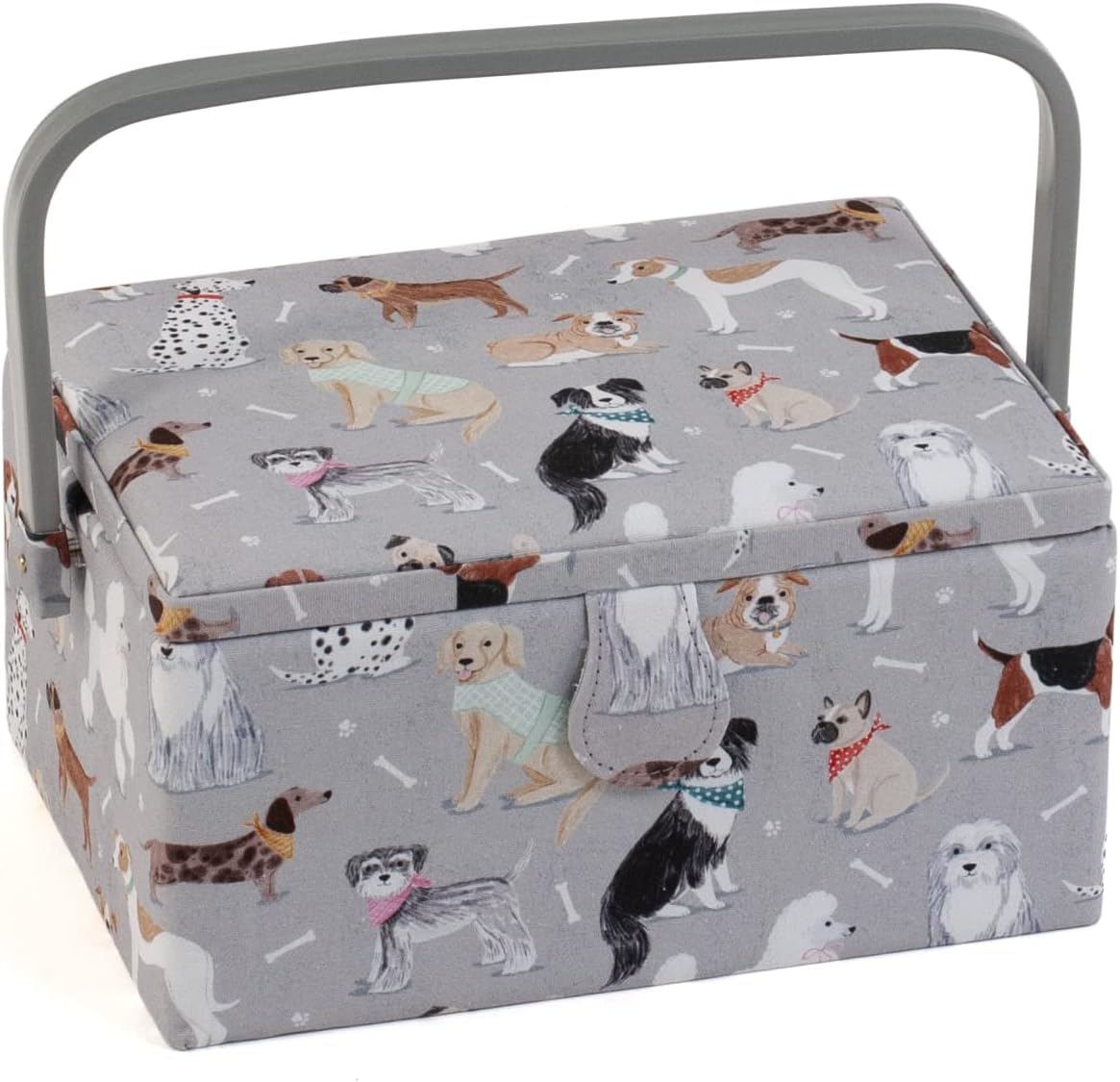 Xbopetda Metal Sewing Box, Sewing Kit Storage Box - 2-Tier Sewing ...