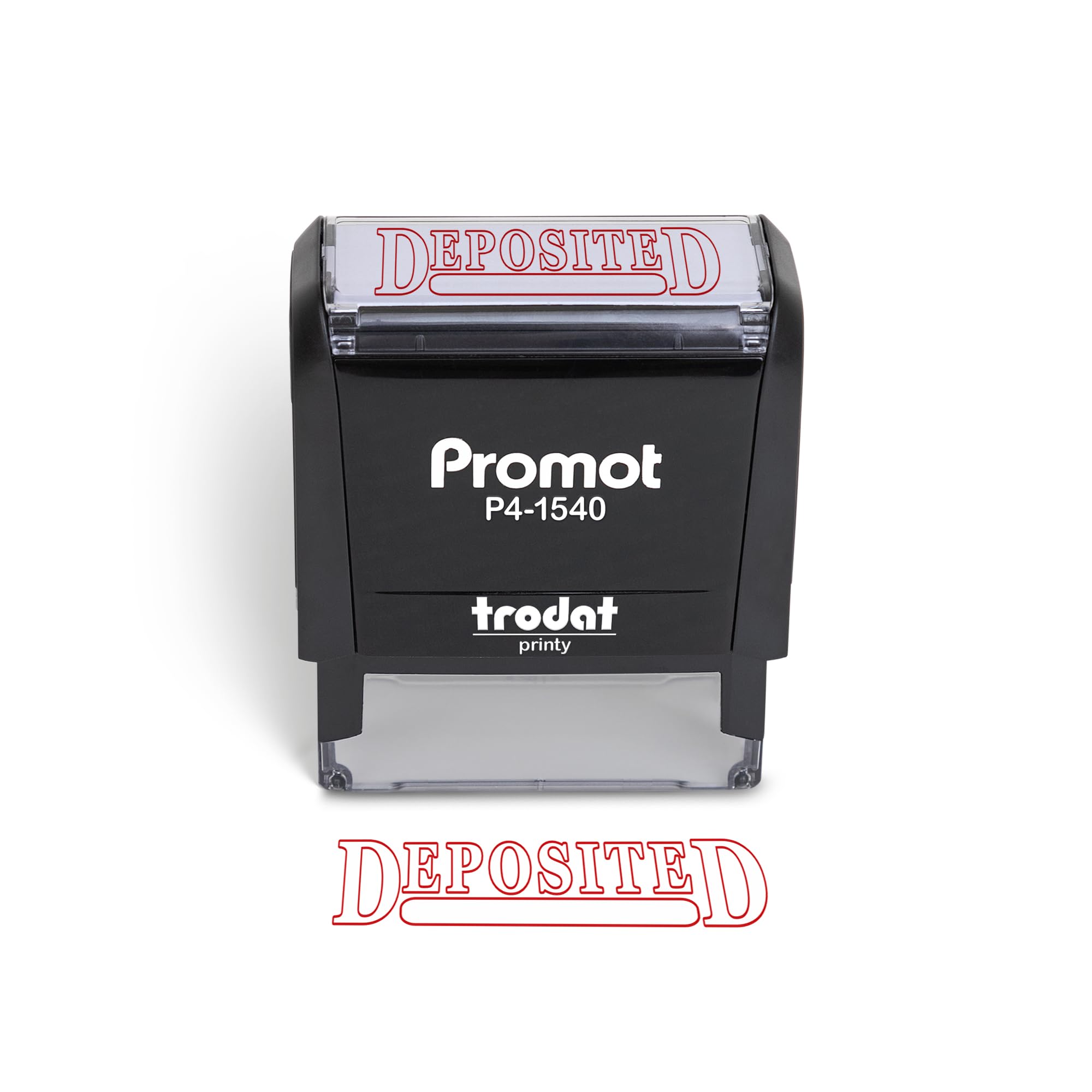 Amazon.com: Promot Deposited Self Inking Rubber Stamp - Refillable ...