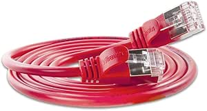 Slim Wirewin RJ45 Network Connection Cable CAT 6 U/FTP 1 m Red : Amazon ...